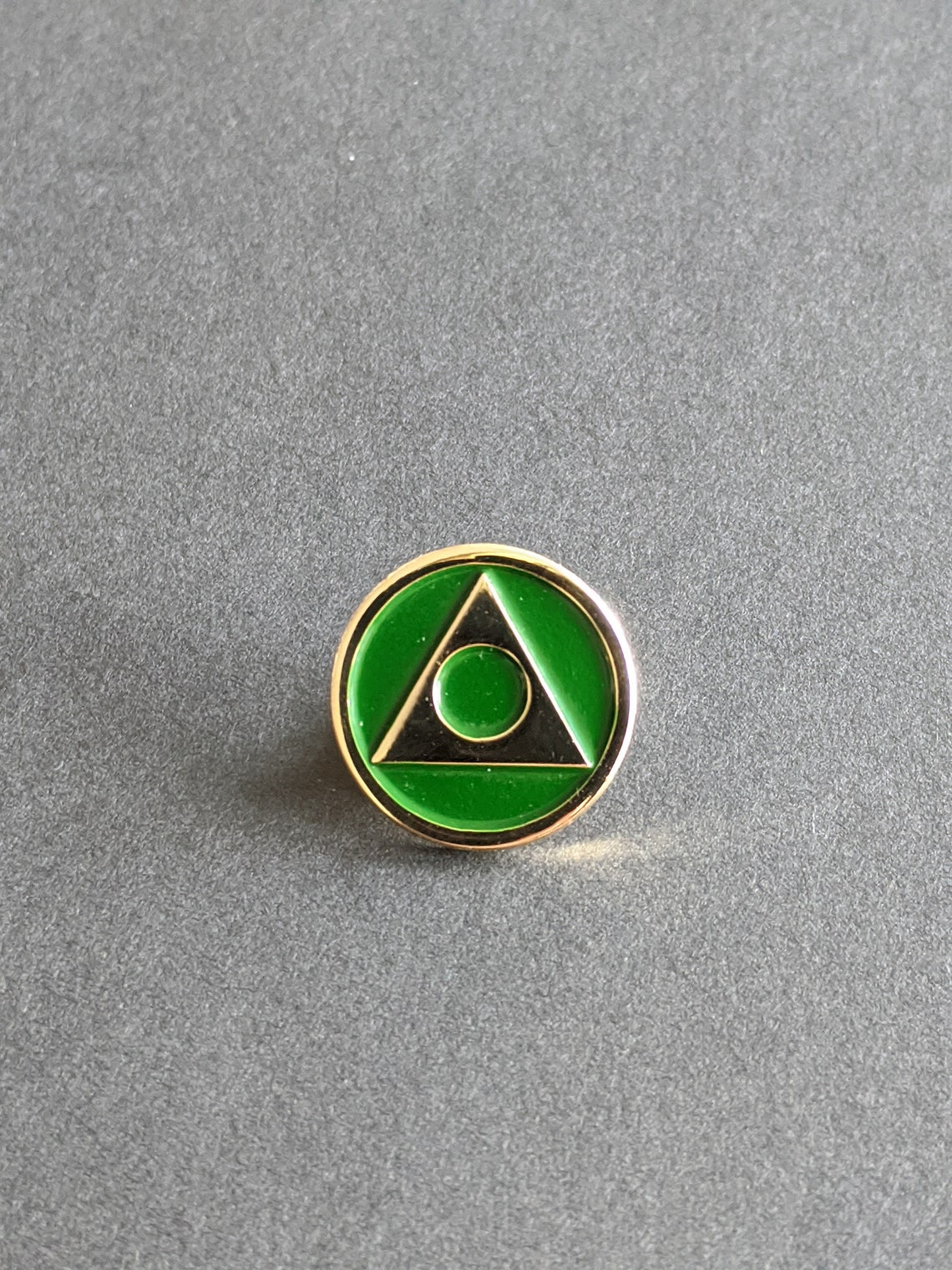 Discrete A.A. Triangle Gold Plated Enamel Lapel Pin - Etsy