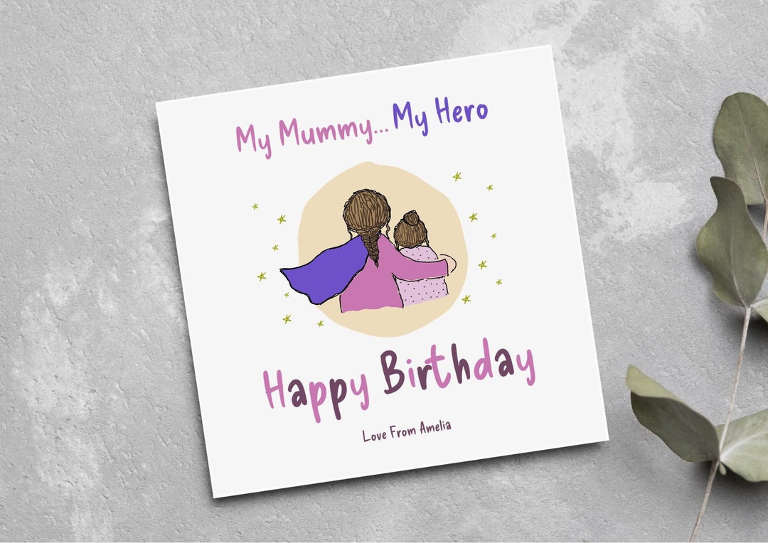 Personalised Mummy Birthday Card - Mummy Birthday Card - Birthday Card ...