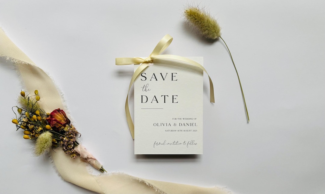 Save the Date Card - Mini Save the Date Card - Minimalist Save the Date ...