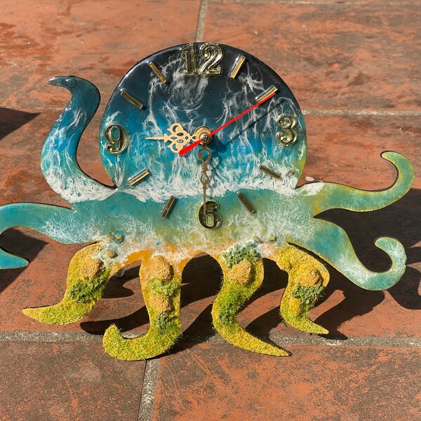 Octopus Wall Clock - Etsy