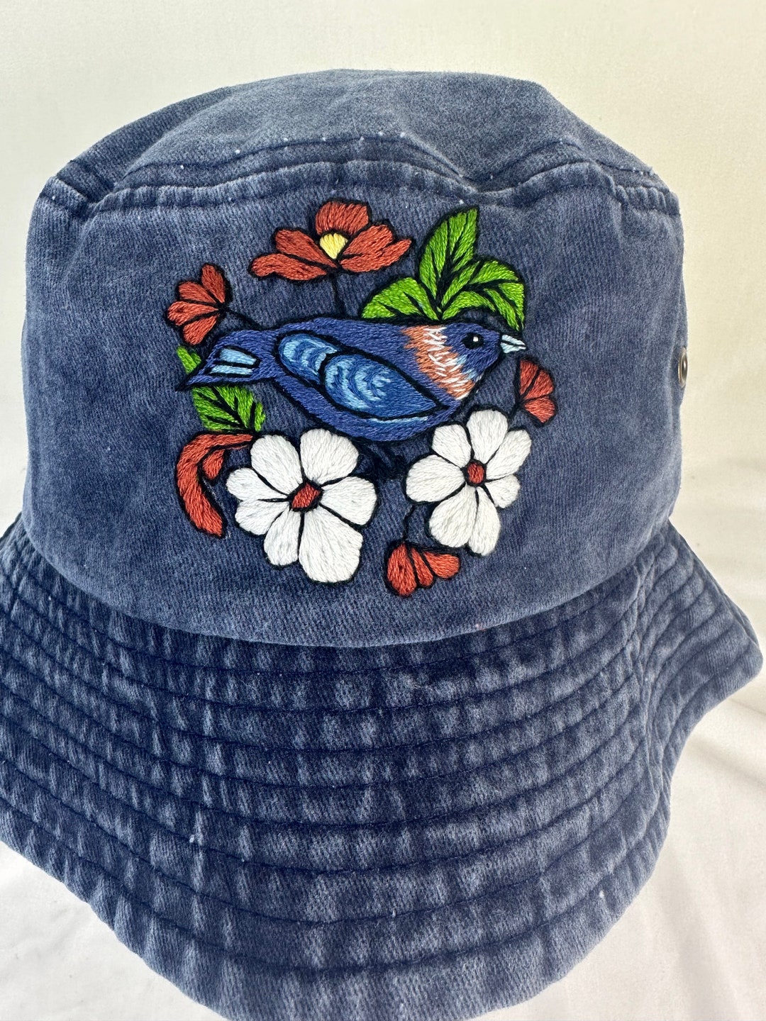 Combo of Floral Embroidery Bucket Hat Customs Design - Etsy
