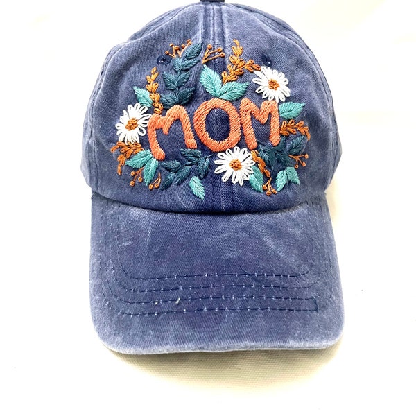 Embroidered Mom Hat - Etsy