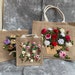 Roses Ribbon Embroidery Large Jute Tote Bag | Ribbon Embroidery Roses ...