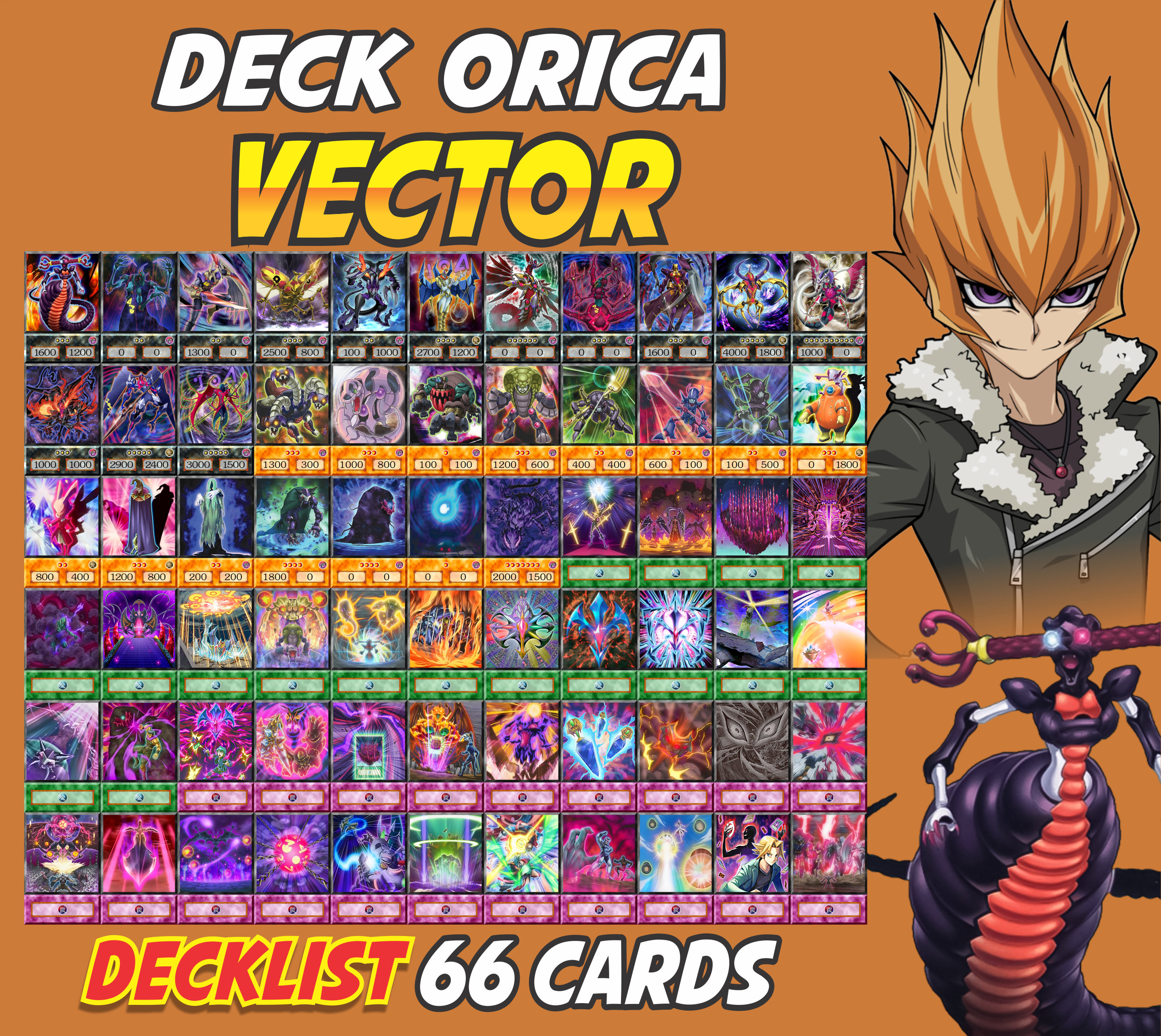 Decks Zexal: Yuma, Reginald, Kite Tenjo, Vector, Dom, Quattro, Dumon, Trey, Rio, Alito Deck ...