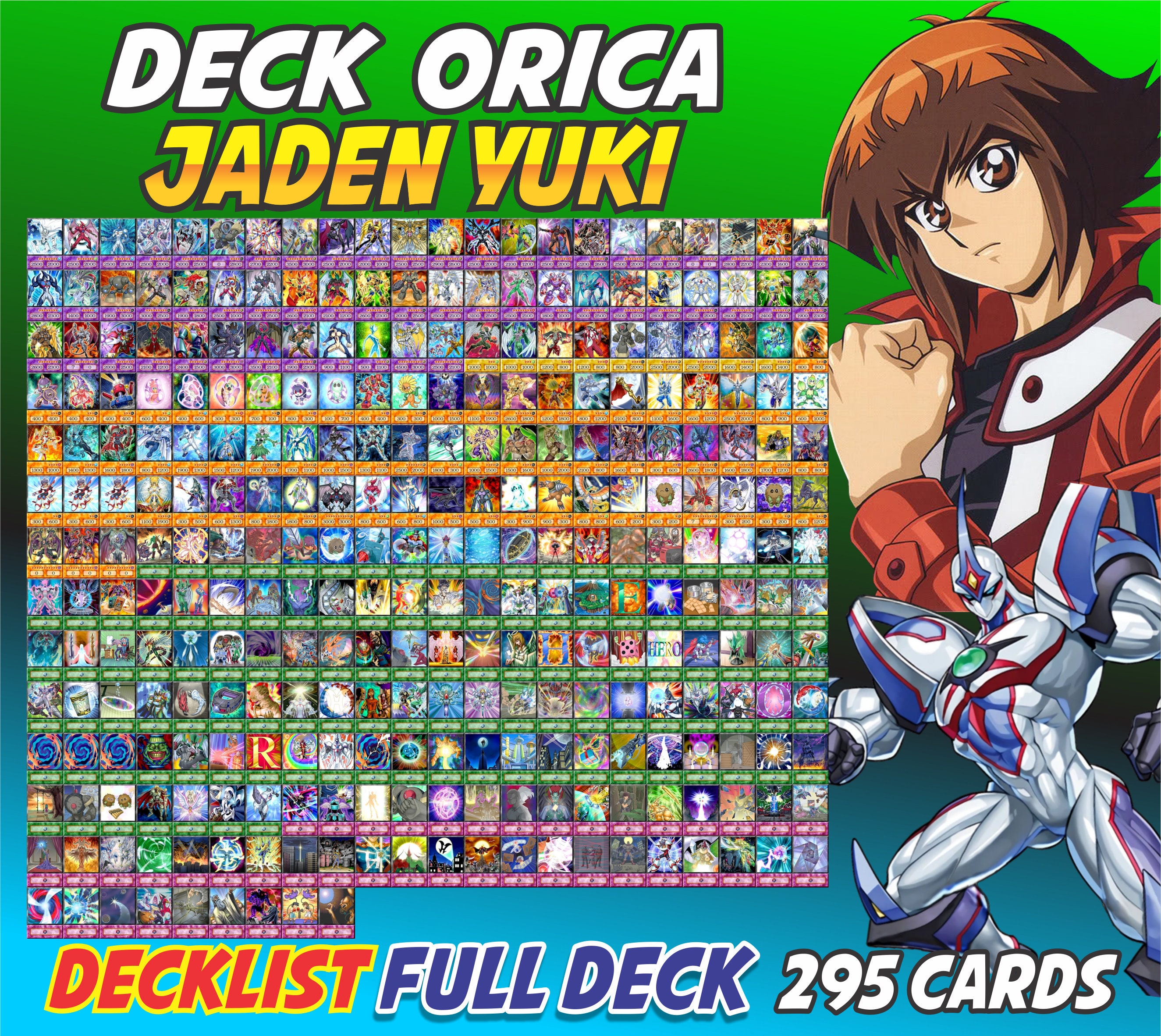 Jaden Yuki 295 Cards Deck Anime Orica Yugioh - Etsy Canada