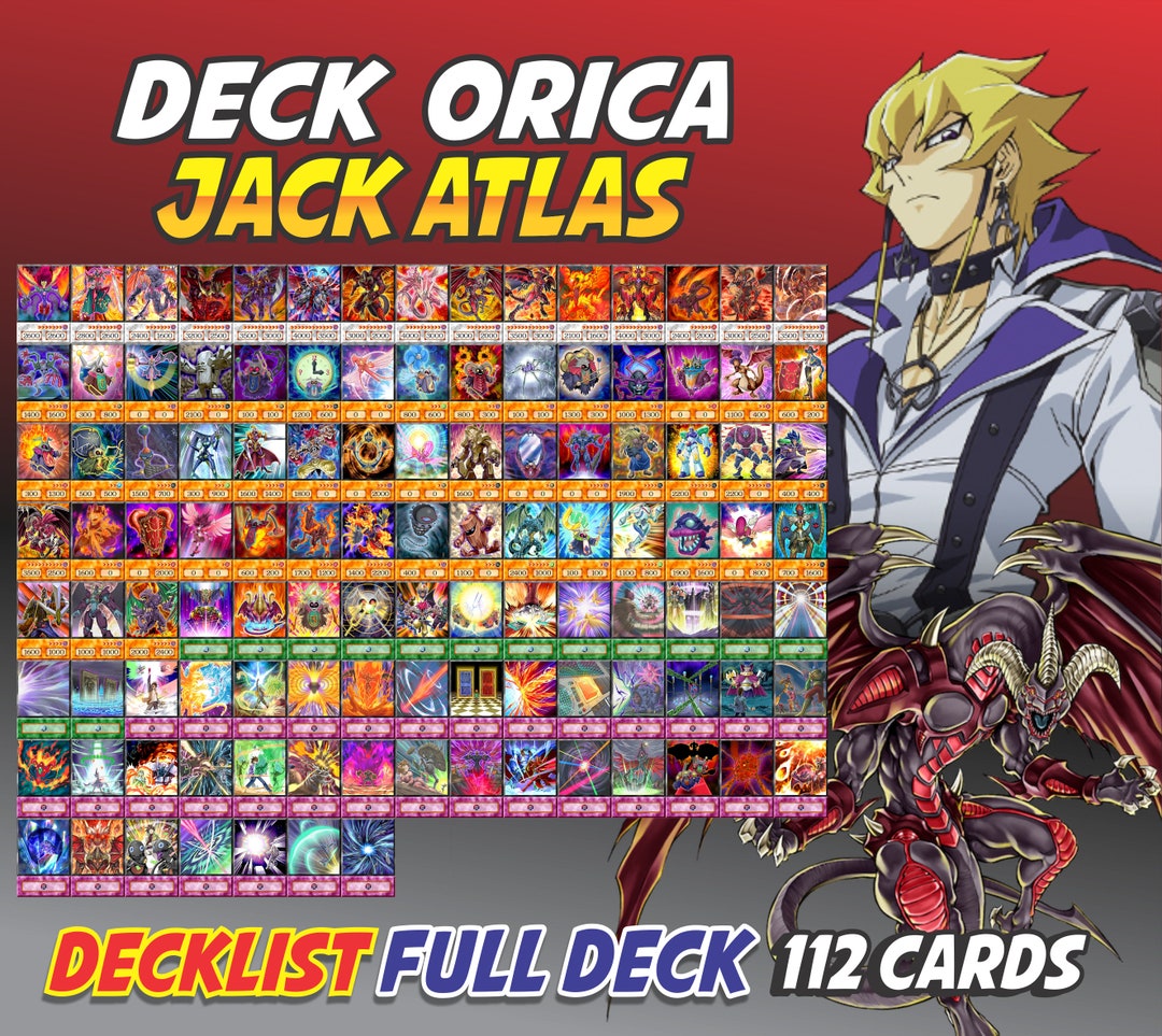 Jack Atlas 112 Cards Deck Anime Orica Yugioh - Etsy