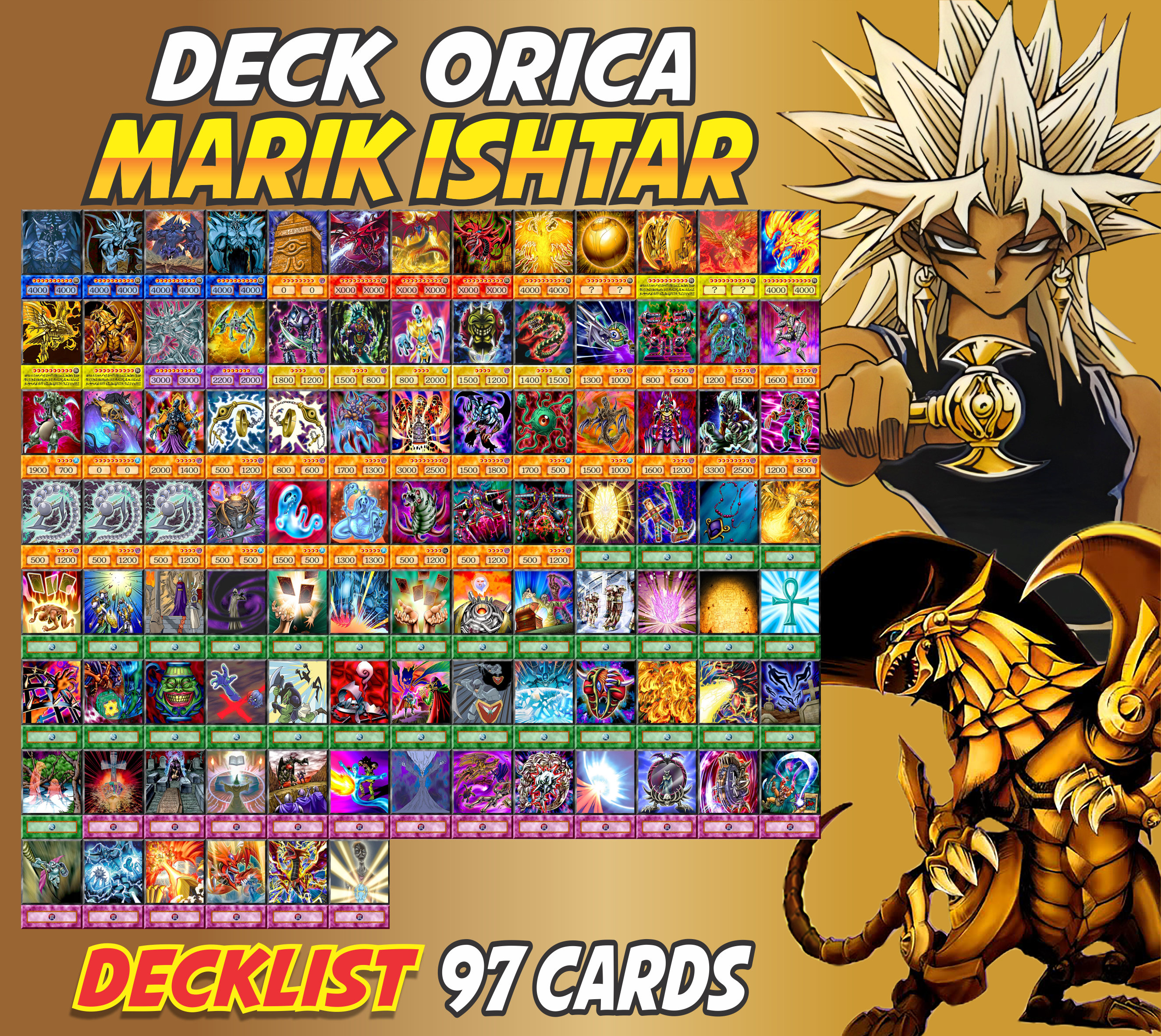 Marik Ishtar 90 Cards Deck Anime Deckbox - Etsy Marik Ishtar 90 Cards Deck Anime Deckbox - Etsy