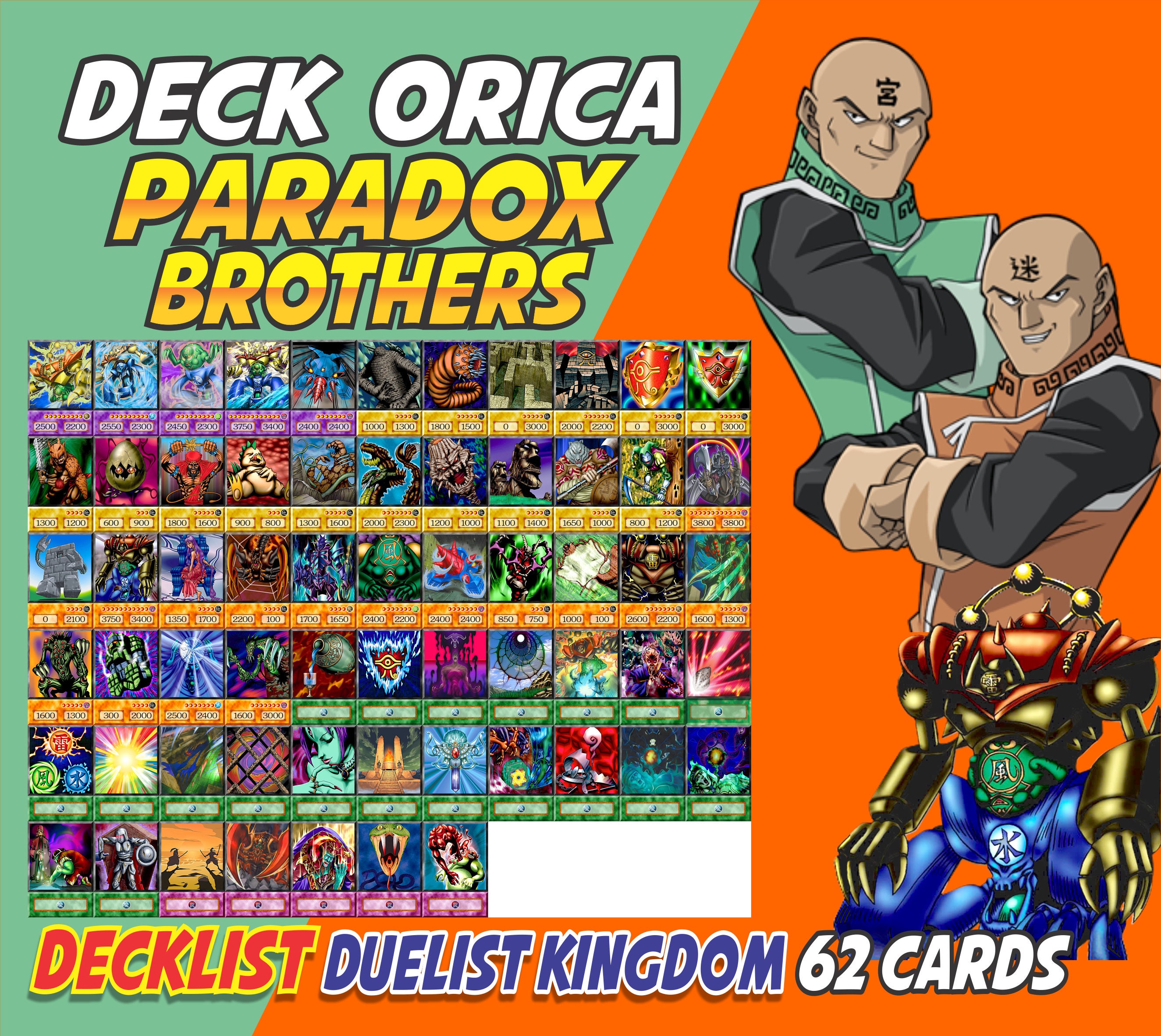 Paradox Brothers 62 Cards Deck Anime Orica Yugioh - Etsy