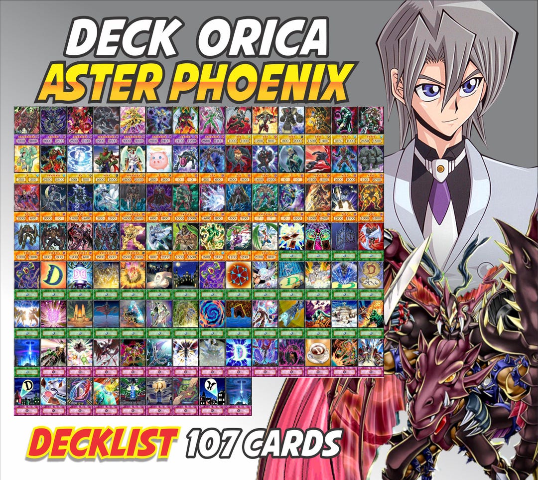 Aster Phoenix Deck Anime (100 Cards) Include 18 Rare Card, Deckbox ...