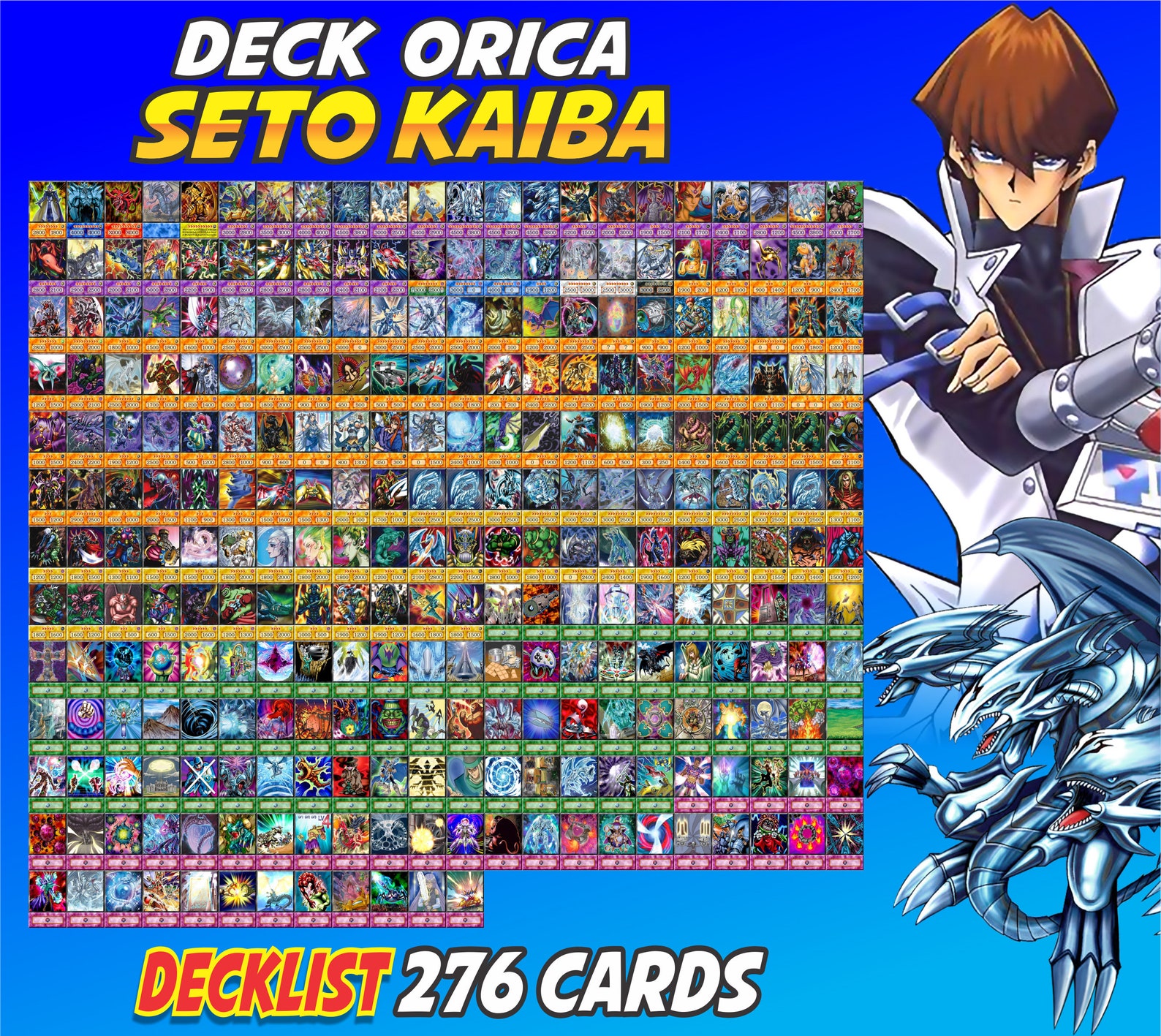 Seto Kaiba 270 Cards Deck Anime Deckbox - Etsy