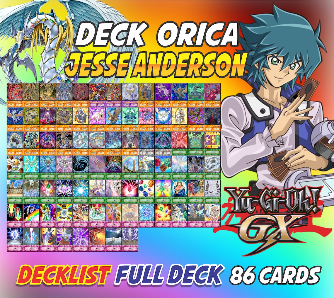 Jesse Anderson Deck 86 Karten Anime Orica Yugioh GX-Karten | Etsy