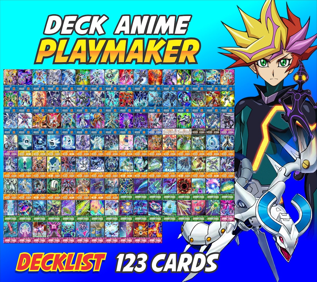 Playmaker Deck Anime (120 Cards +27 Rare) Playmat & Deckbox Ygo - Etsy