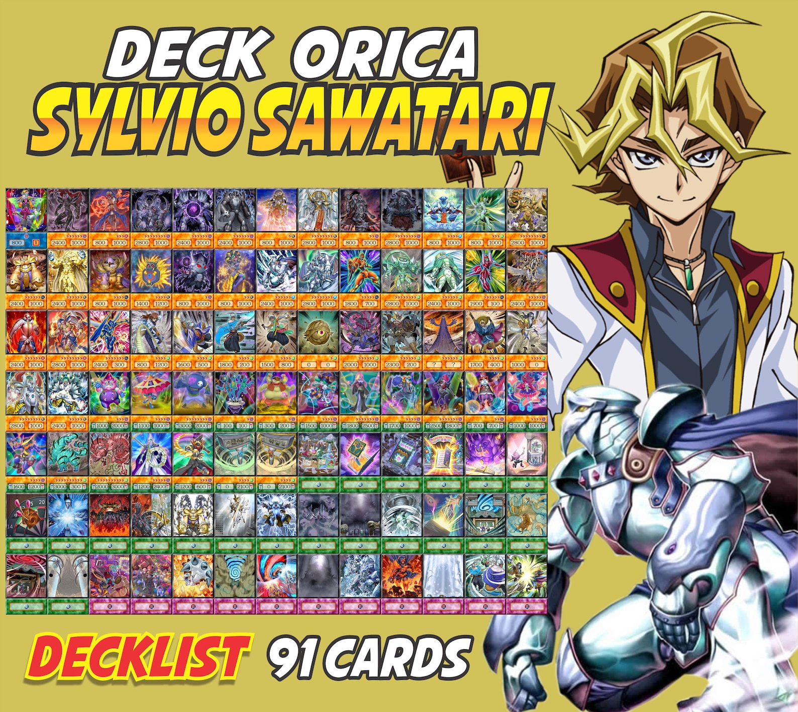 Decks Arc-v: Yuya Sakaki, Declan Akaba, Yuto, Sylvio Sawatari, Sora ...