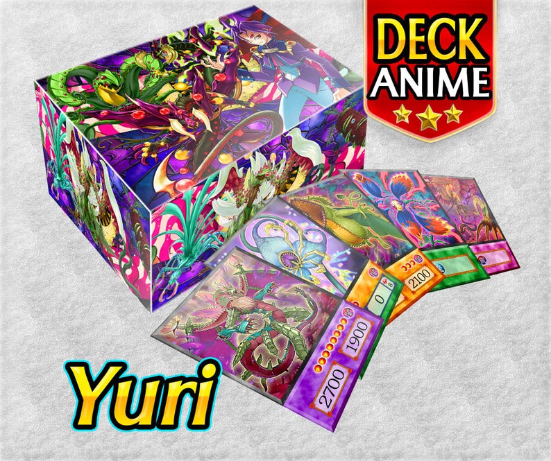 Yuri Deck Anime (50 Cards +27 Rare) Playmat & Deckbox Ygo - Etsy