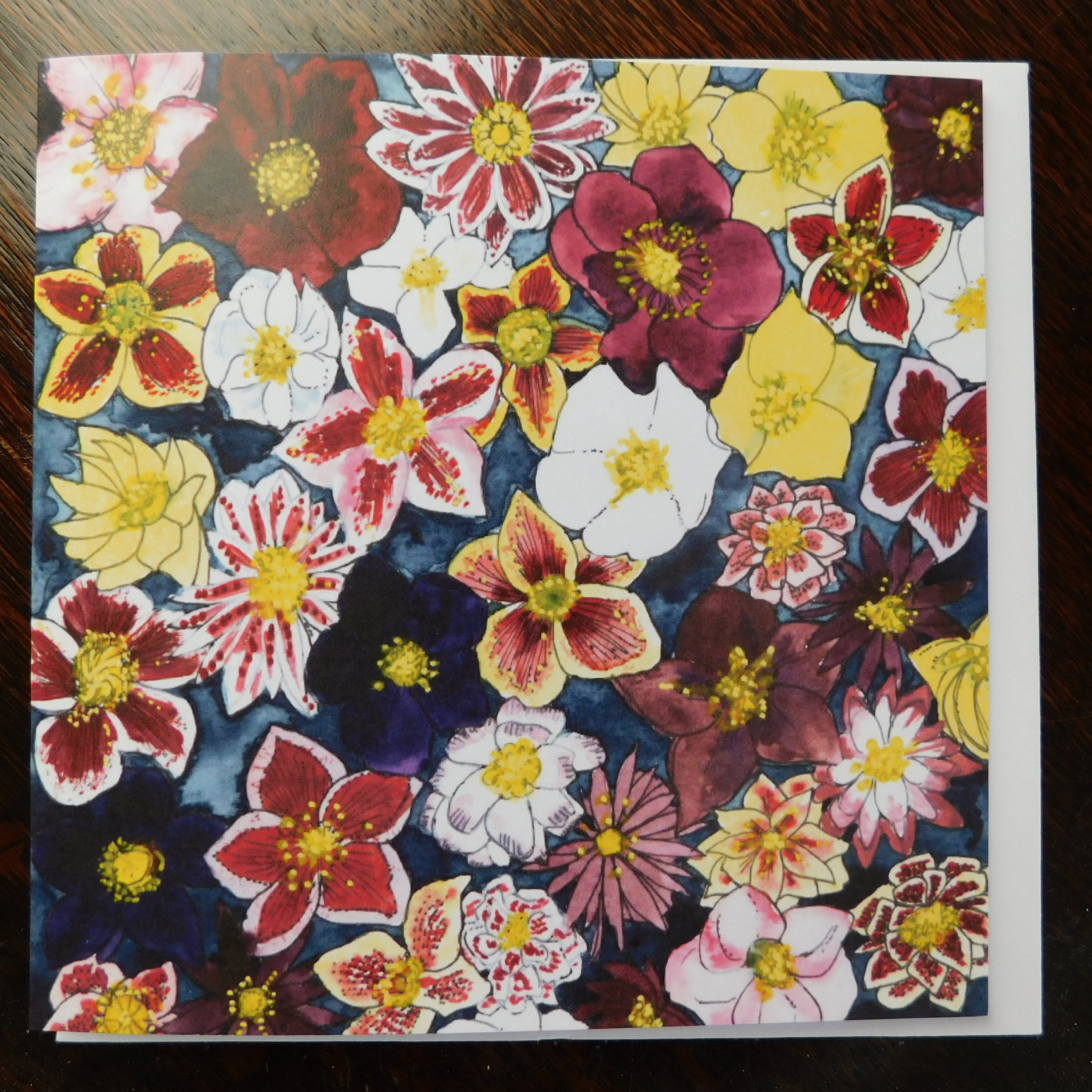 Spring Hellebores Greeting Card - Recycled Card - Printed in the UK ...