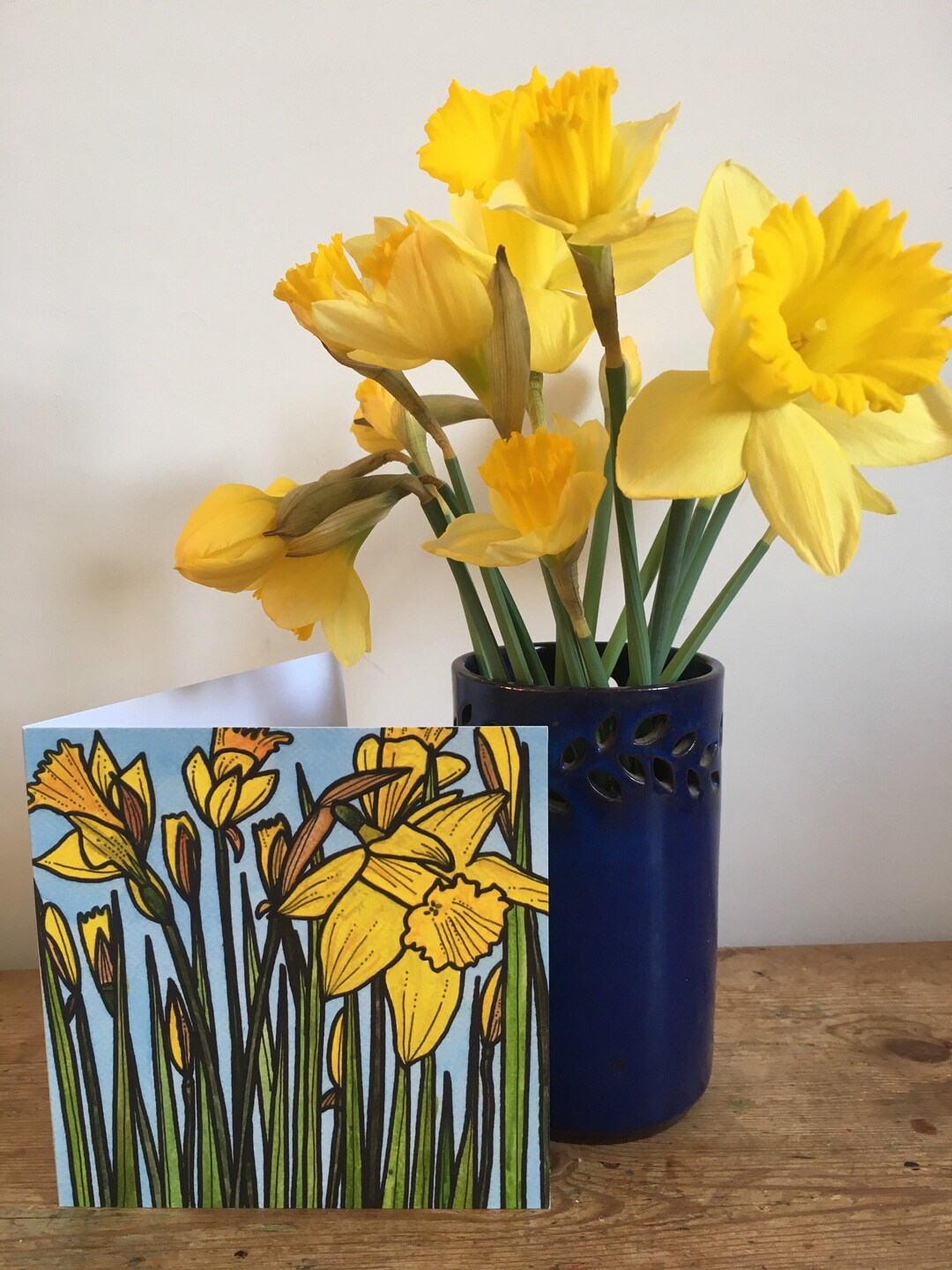Daffodils Greetings Card - Etsy