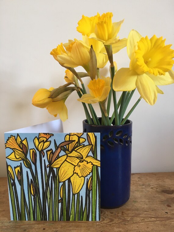 Daffodils Greetings Card | Etsy