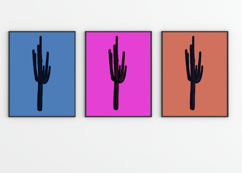 Neon Cactus Pop Art digital Download - Etsy