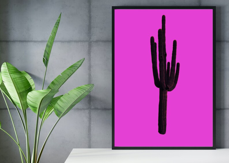 Neon Cactus Pop Art digital Download - Etsy