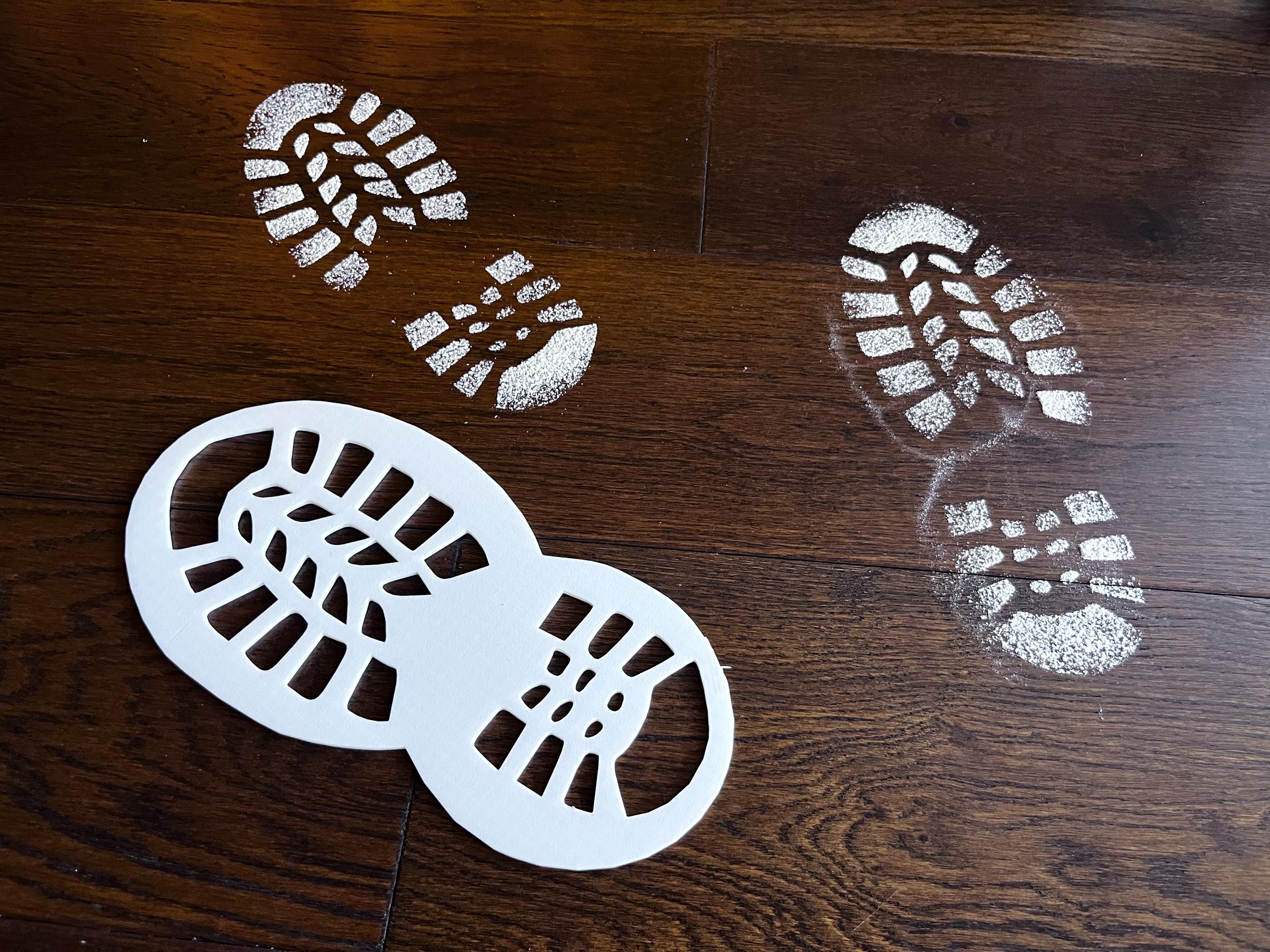 Santa's Sneaky Steps: Printable Footprint Template for Christmas Eve ...