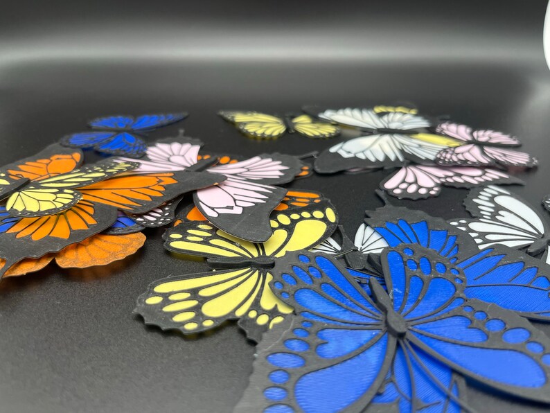 Custom 3D Printed Butterflies – Any Color Combination Available! - Etsy