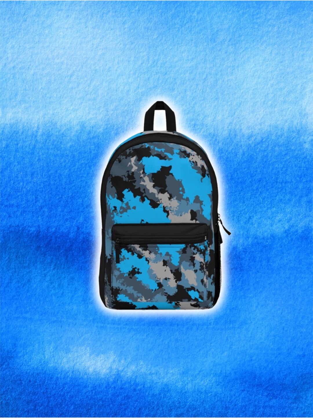Blue Camo Backpack Digital Blue Military Camo Camouflage Custom Camo ...
