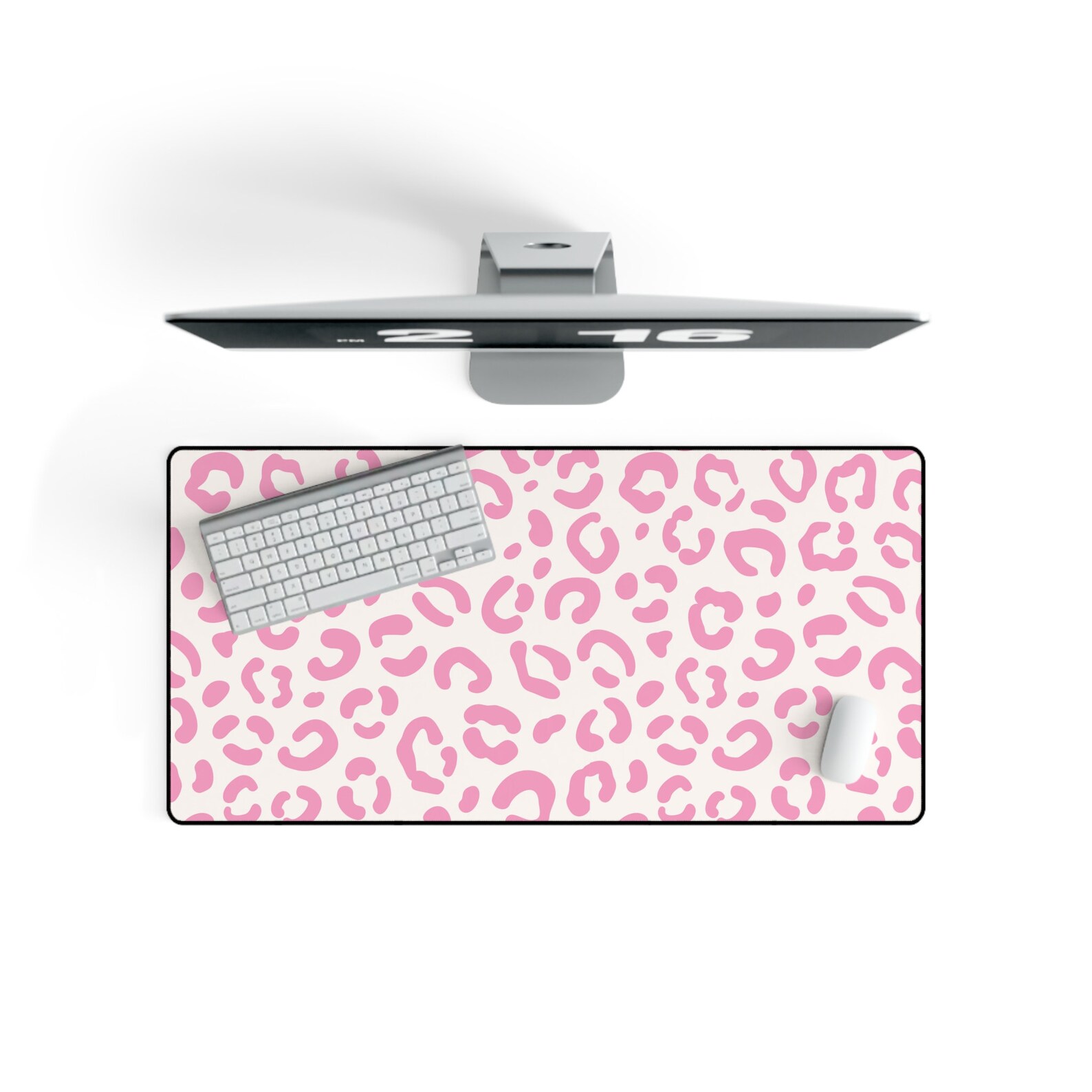 Pink Leopard Print Desk Mats Desk Mat for Computer Leopard Print Mat ...