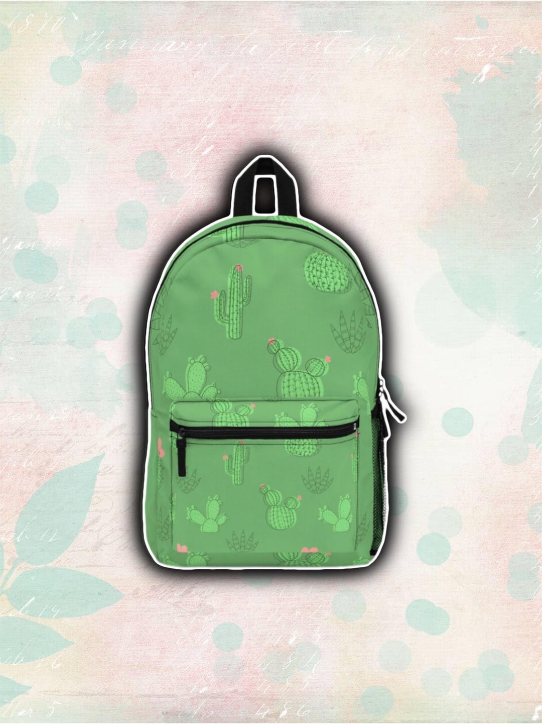 Cactus Backpack for School or Travel Cactus Print Pattern Background ...