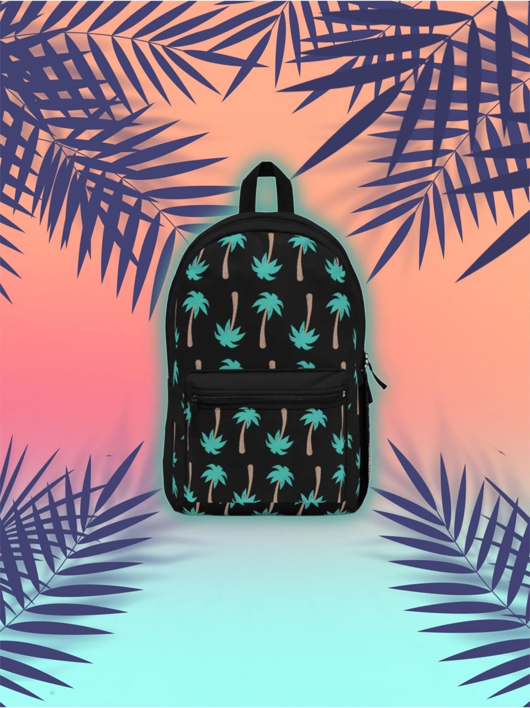 Palm Tree Backpack Pattern Cartoon Palm Tree Summer Time Backpack or ...
