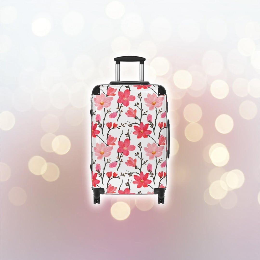 Floral Print Suitcase Floral Print Luggage Floral Print Carry-on Womens ...