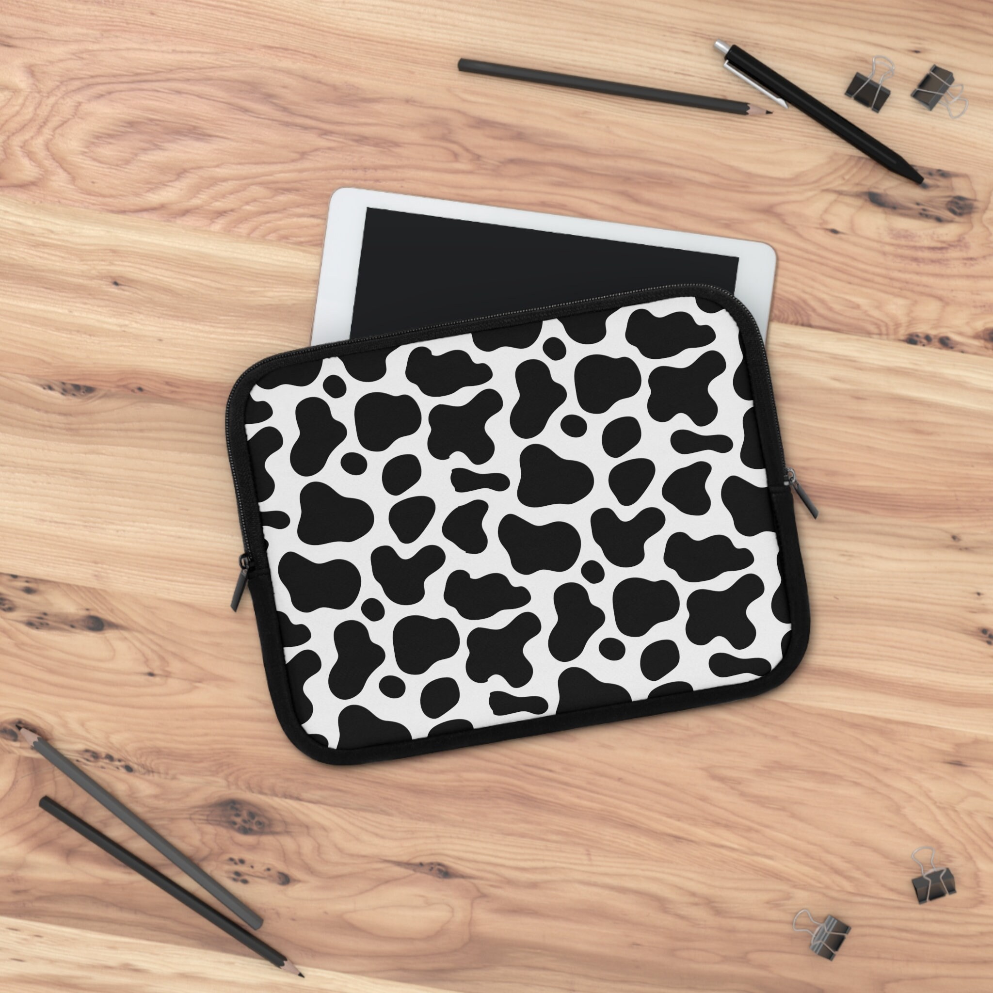 Cow Print Laptop Sleeve Travel Cow Print Bag Journal - Etsy