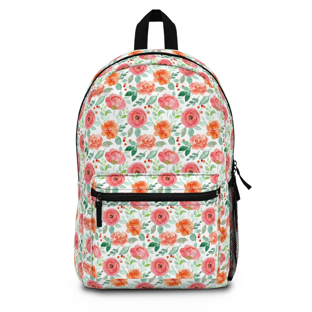 Floral Print Backpack Kids Backpack Carry on Backpack Floral Print ...