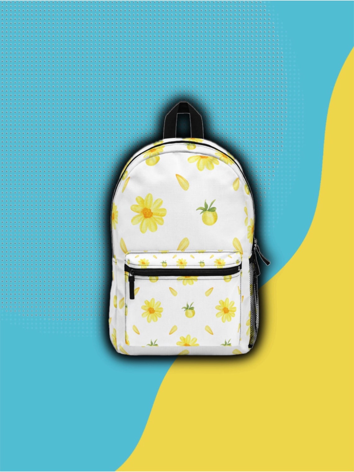 Sunflower, Lemon Backpack Book Bag kids Book Bag Teen Book Bag Lemon ...