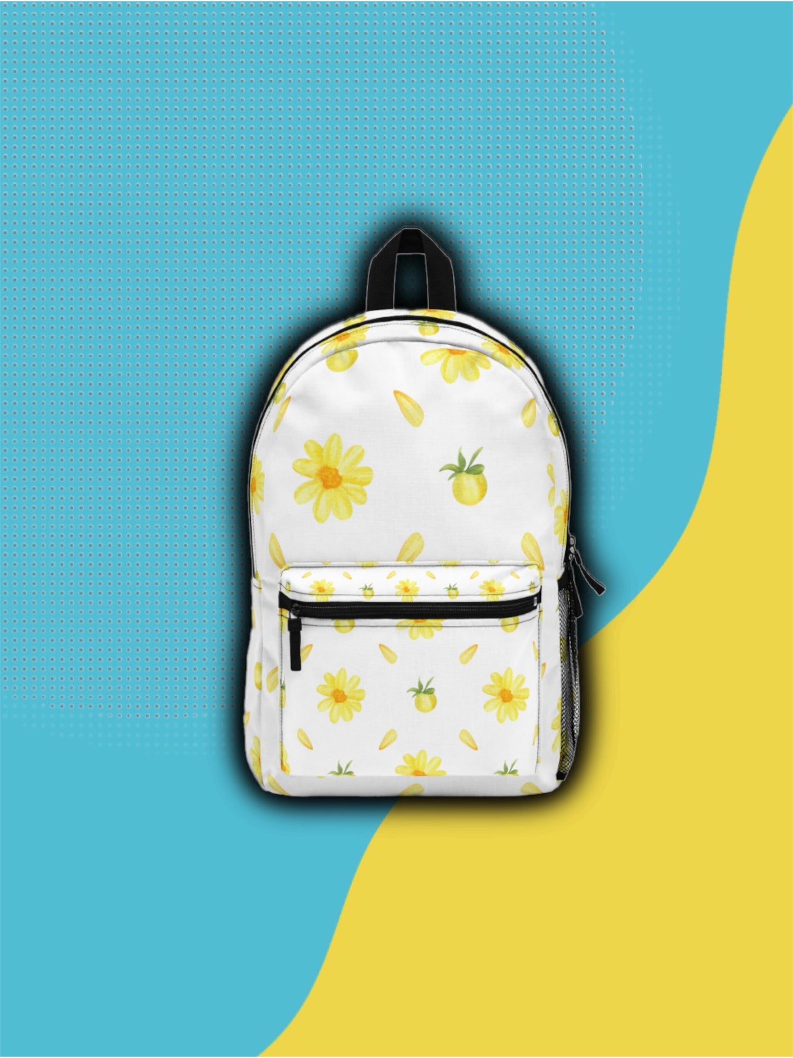 Sunflower, Lemon Backpack Book Bag kids Book Bag Teen Book Bag Lemon ...