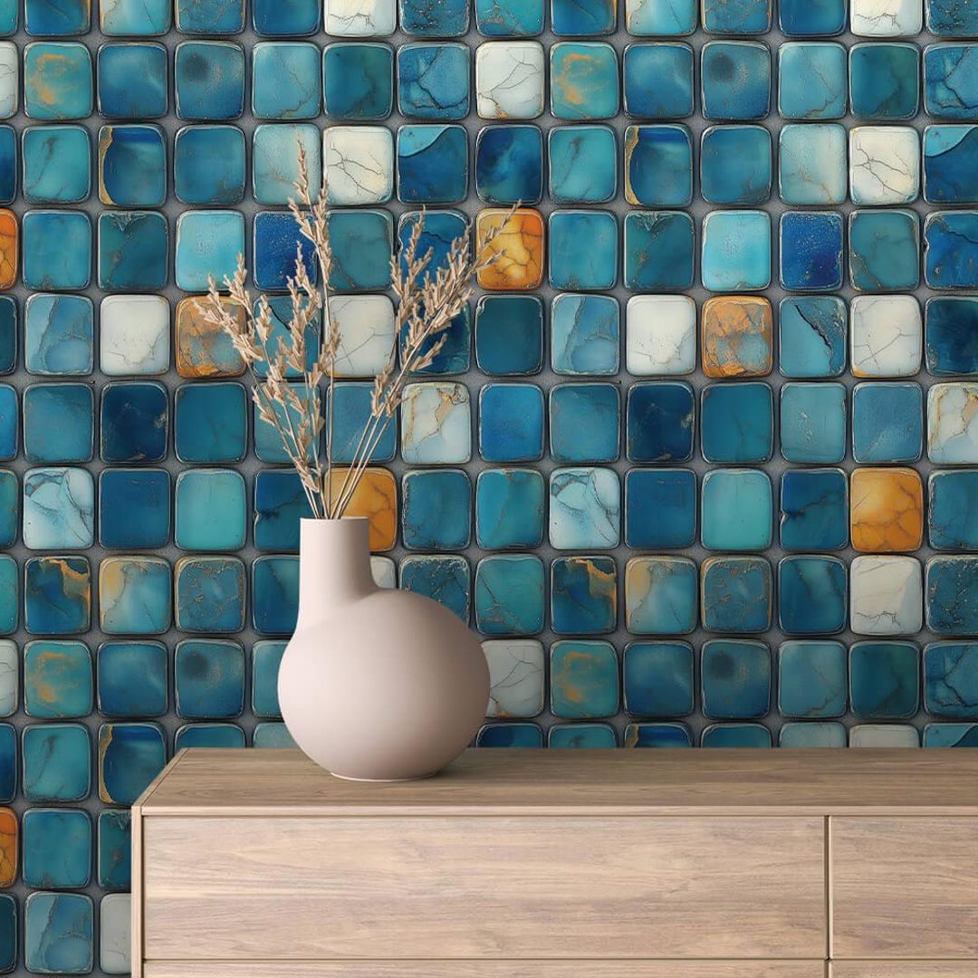 Soft Stone Tile Wallpaper Peel & Stick Removable / Four Unique HD ...