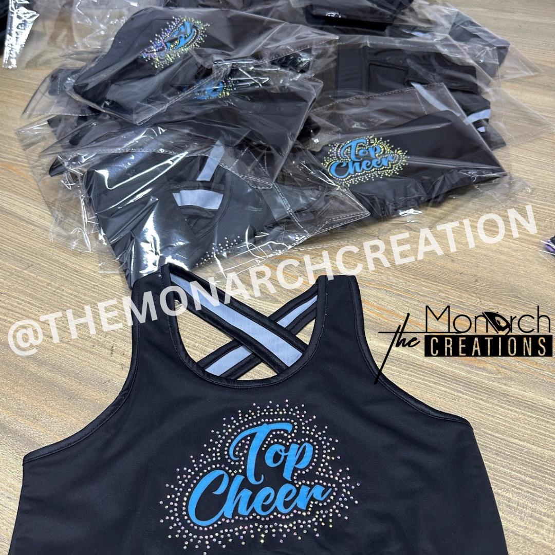 Custom Name Bling Sport Bras & Crop Tops – Personalized Cheer, Dance ...