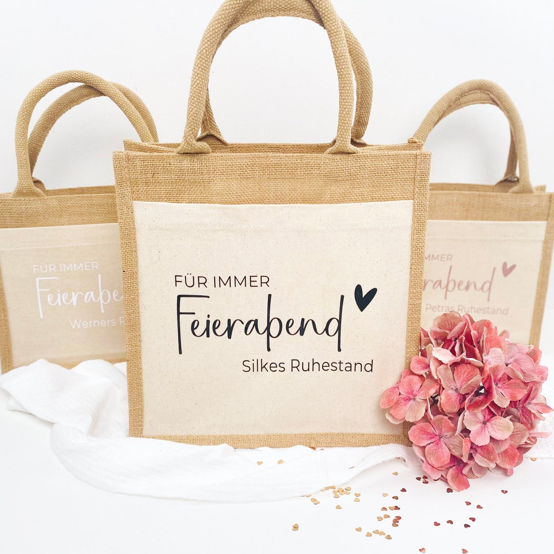 Rente Geschenk Frau, Abschiedsgeschenk Kollegin, Ruhestand Tasche ...