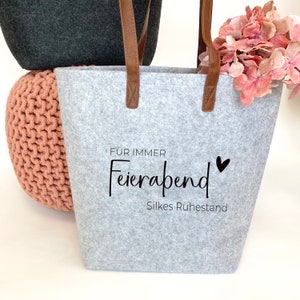 Ruhestand Geschenk Filztasche, Rente Abschiedsgeschenk Frau, Abschied ...