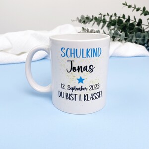 Schulkind 2023 Tasse Einschulung Schulanfang Becher personalisiert Schulanfang Jungen, Mädchen ...