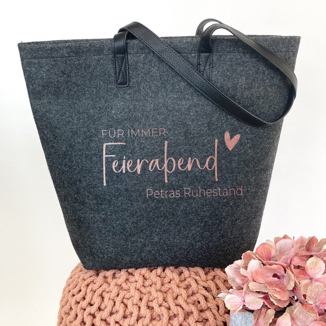 Ruhestand Geschenk Filztasche, Rente Abschiedsgeschenk Frau, Abschied ...