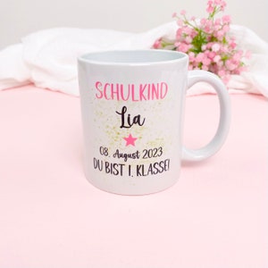 Schulkind 2023 Tasse Einschulung Schulanfang Becher personalisiert Schulanfang Jungen, Mädchen ...