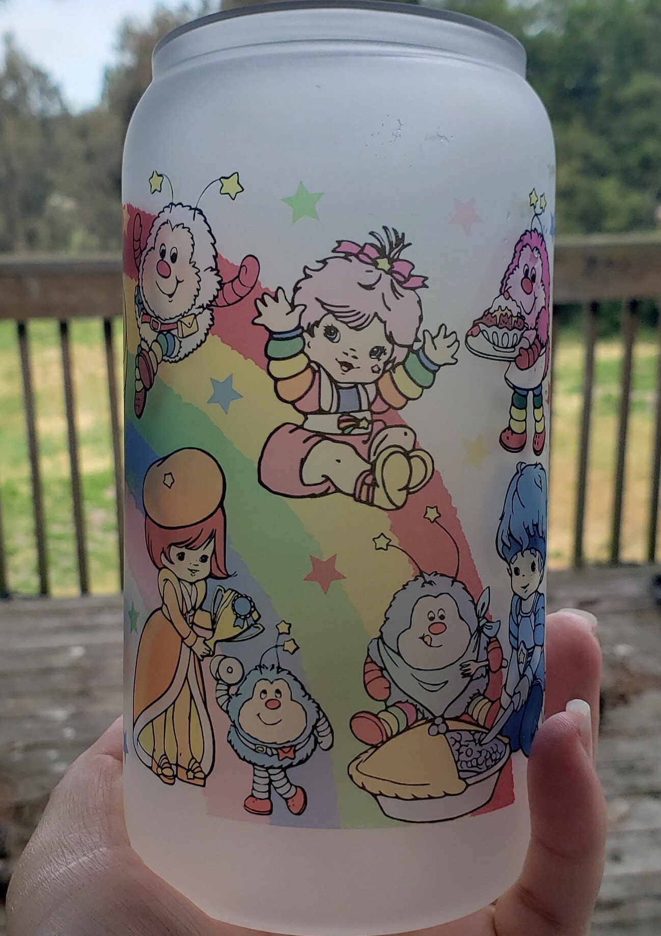 Vaso de anime de dibujos animados esmerilado/transparente de 16 oz ...