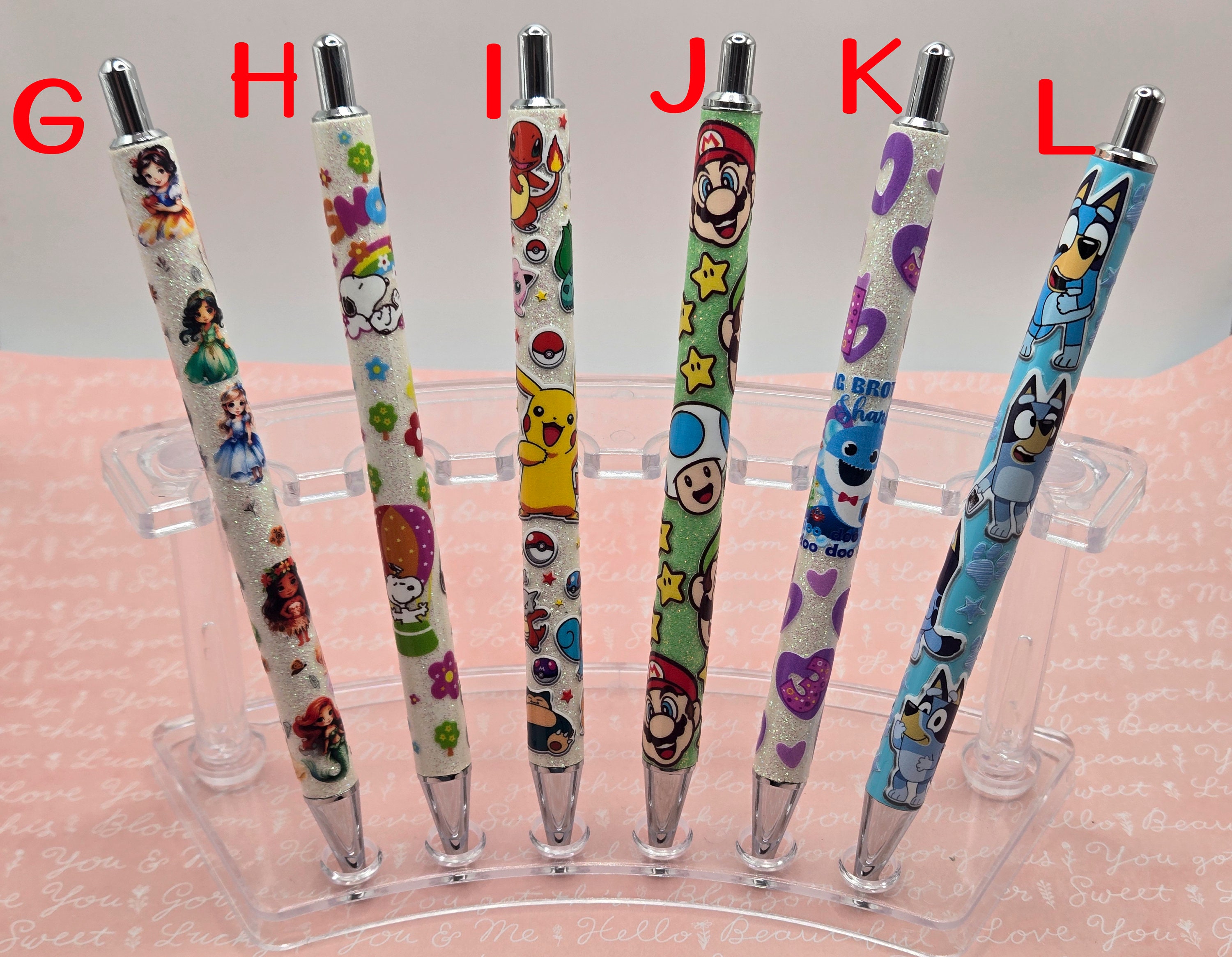 Cartoon Anime Character Retractable and Refillable Pens - Etsy