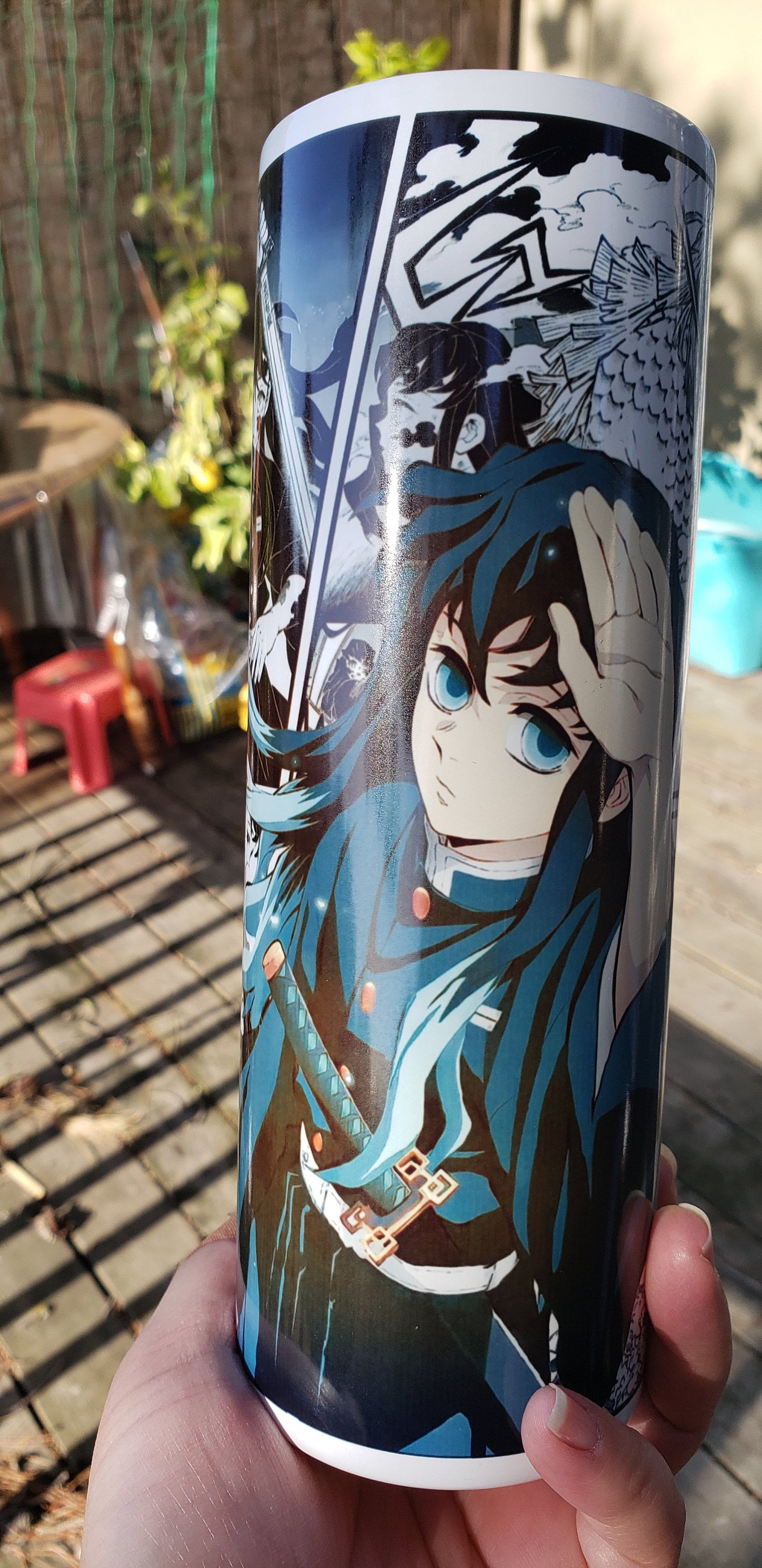 20oz Anime Tumbler, Anime Cup, Manga Panel Tumbler, Shounen Anime ...