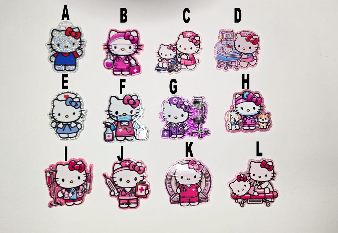 Badge Reel Nurse Medical HK Kitty - Etsy