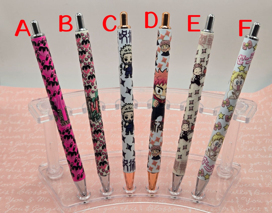 Anime Cartoon Character Retractable and Refillable Ballpoint Pens - Etsy