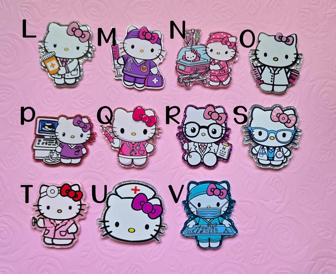 Badge Reel Nurse Medical HK Kitty - Etsy