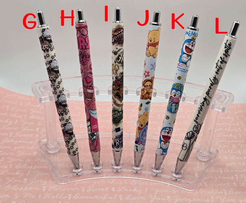 Anime Cartoon Character Retractable and Refillable Ballpoint Pens - Etsy