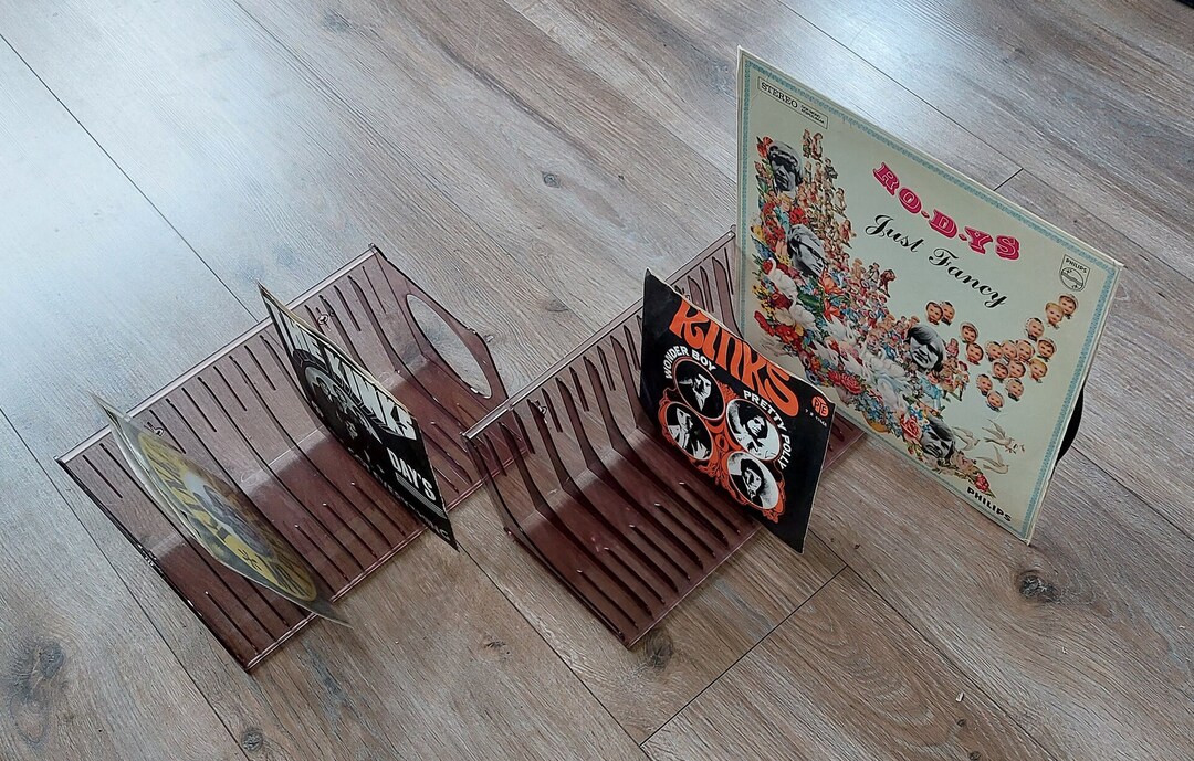 Set of 2 Vinyl CD Stands/single Racks, Record Stand, Vintage CD Rack ...