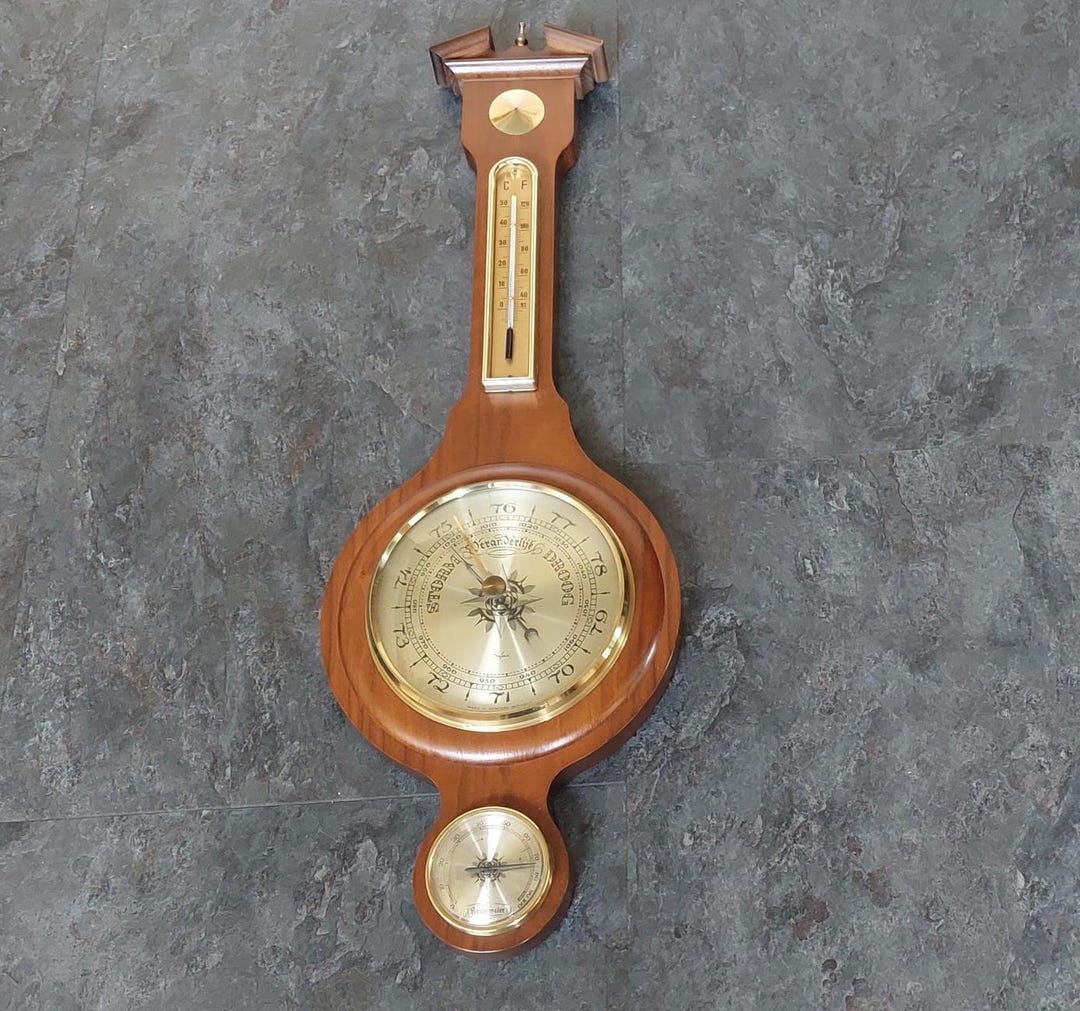 Vintage Weather Station, Onfac West Germany Barometer, Thermometer ...